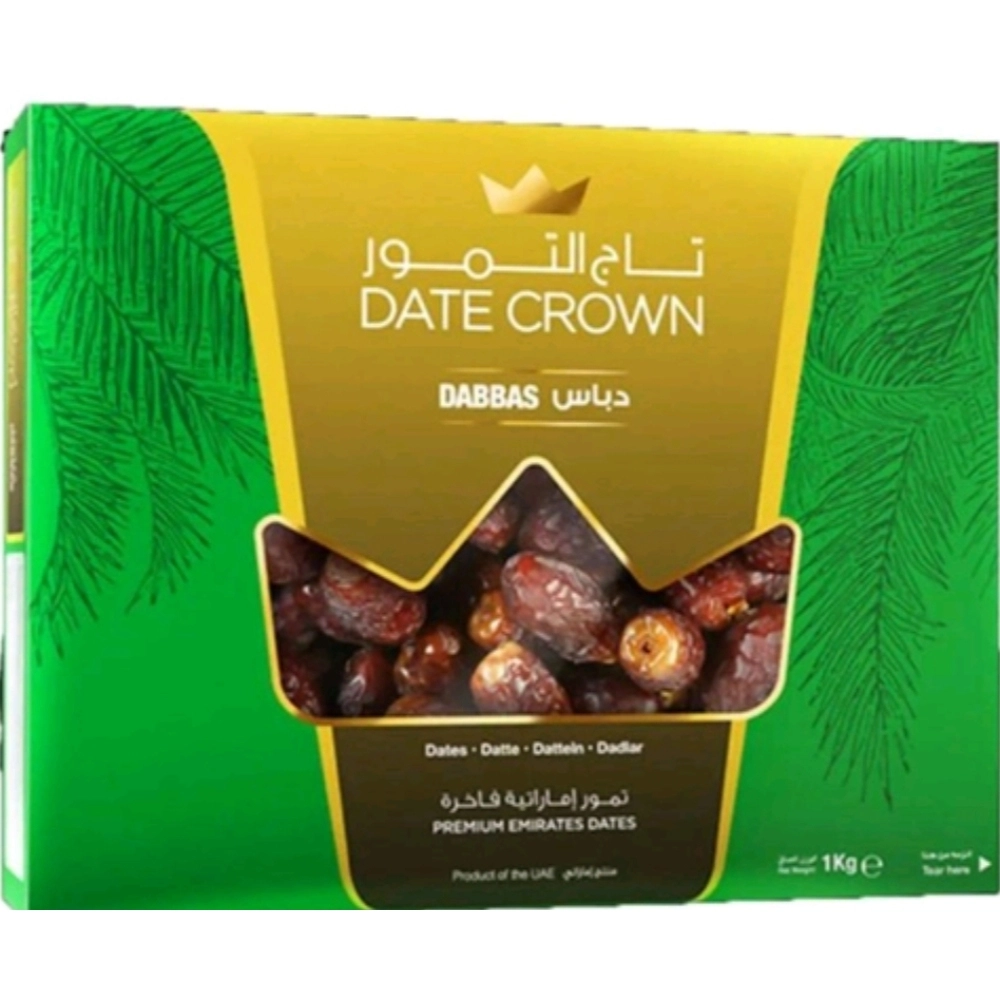 1 KG DATE CROWN DABBAS PREMIUM EMIRATES DATES (KHEJUR)
