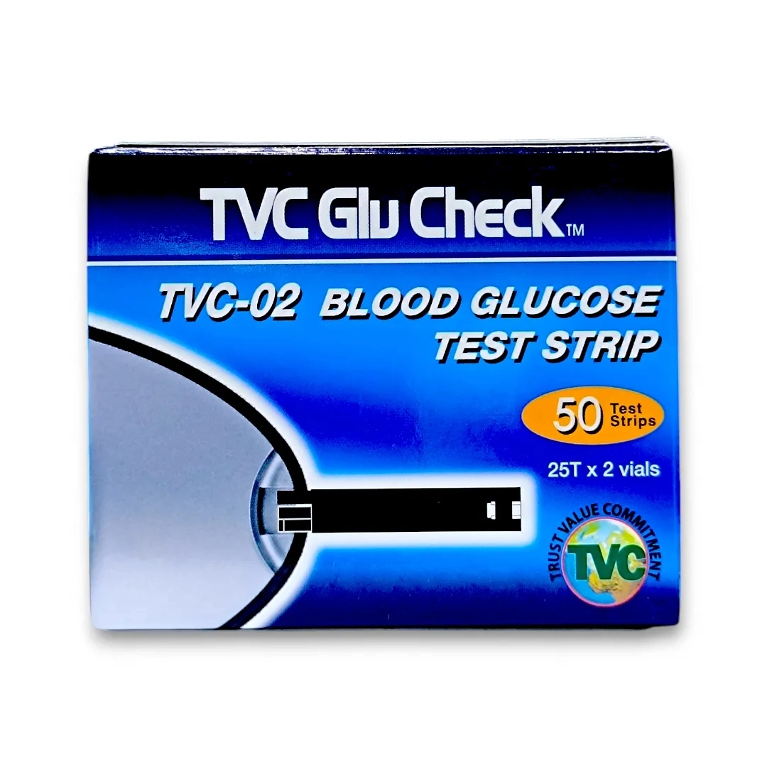 TVC-02 Glu Check Blood Glucose Test Strip - 25 pcs