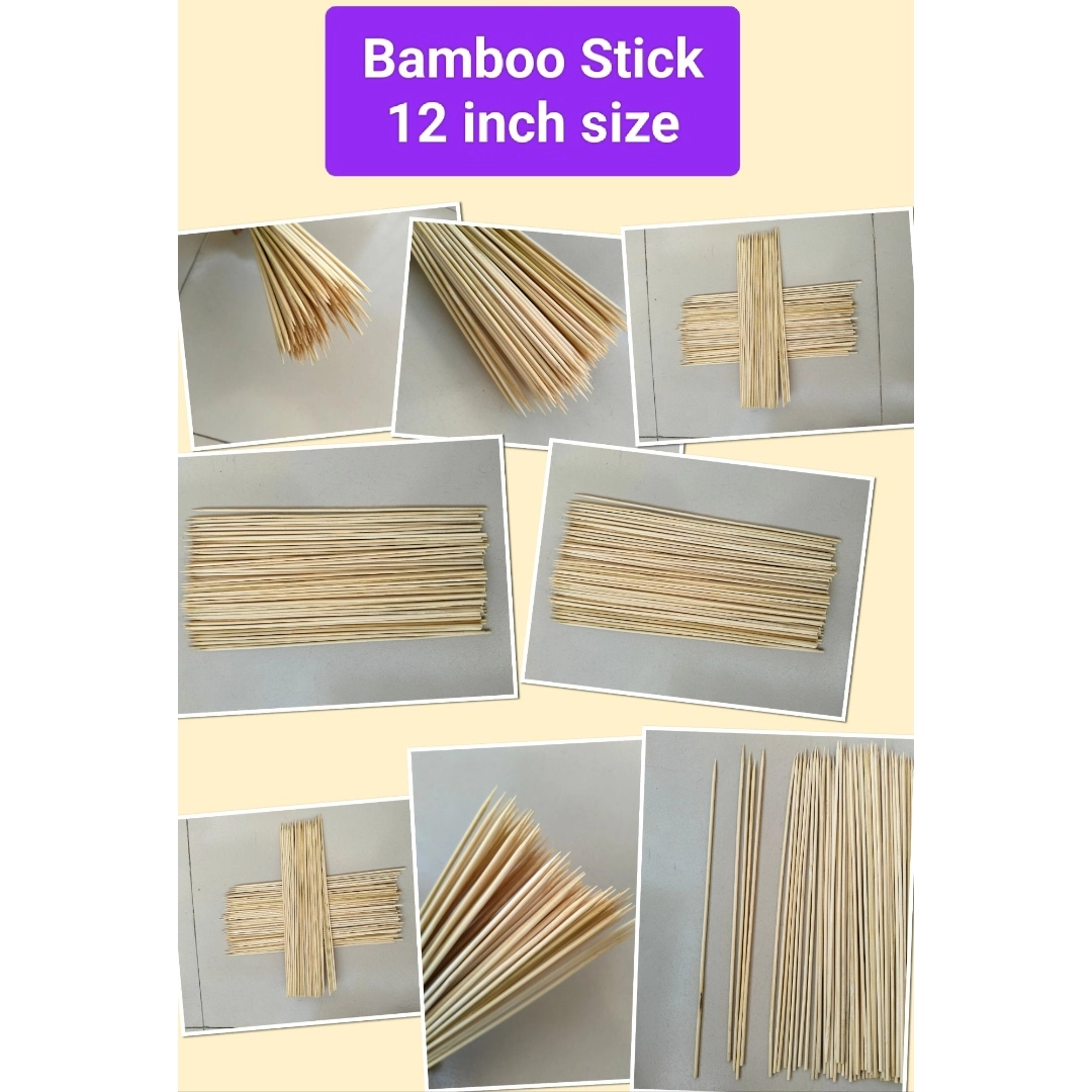 Bamboo Stick/Shashlik kathi 12 inch size.For Flower Bouquet, Kabab Use ...
