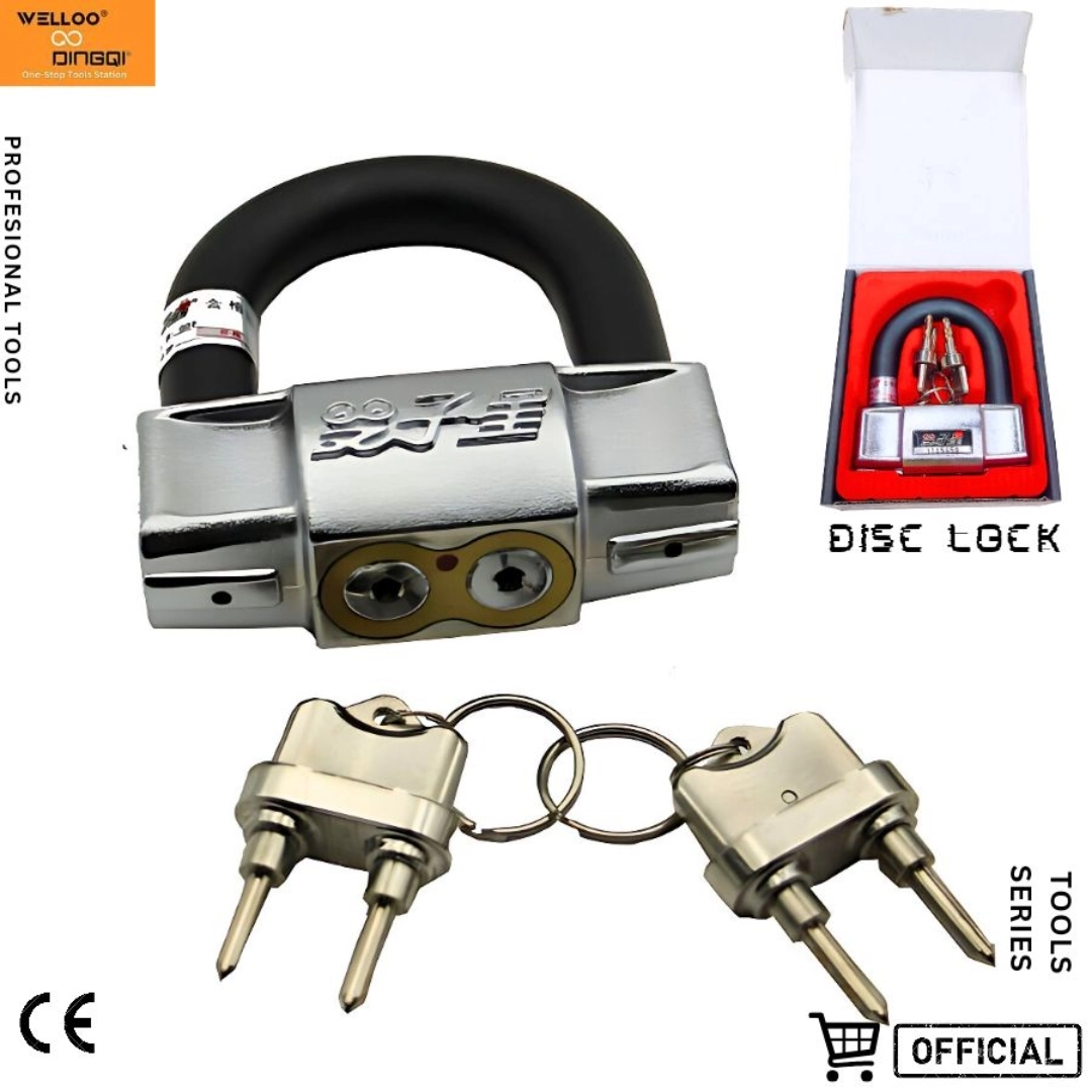 Anti Acid Proof Disc Lock, Heavy Duty Motorcycle Lock With Double Key ...