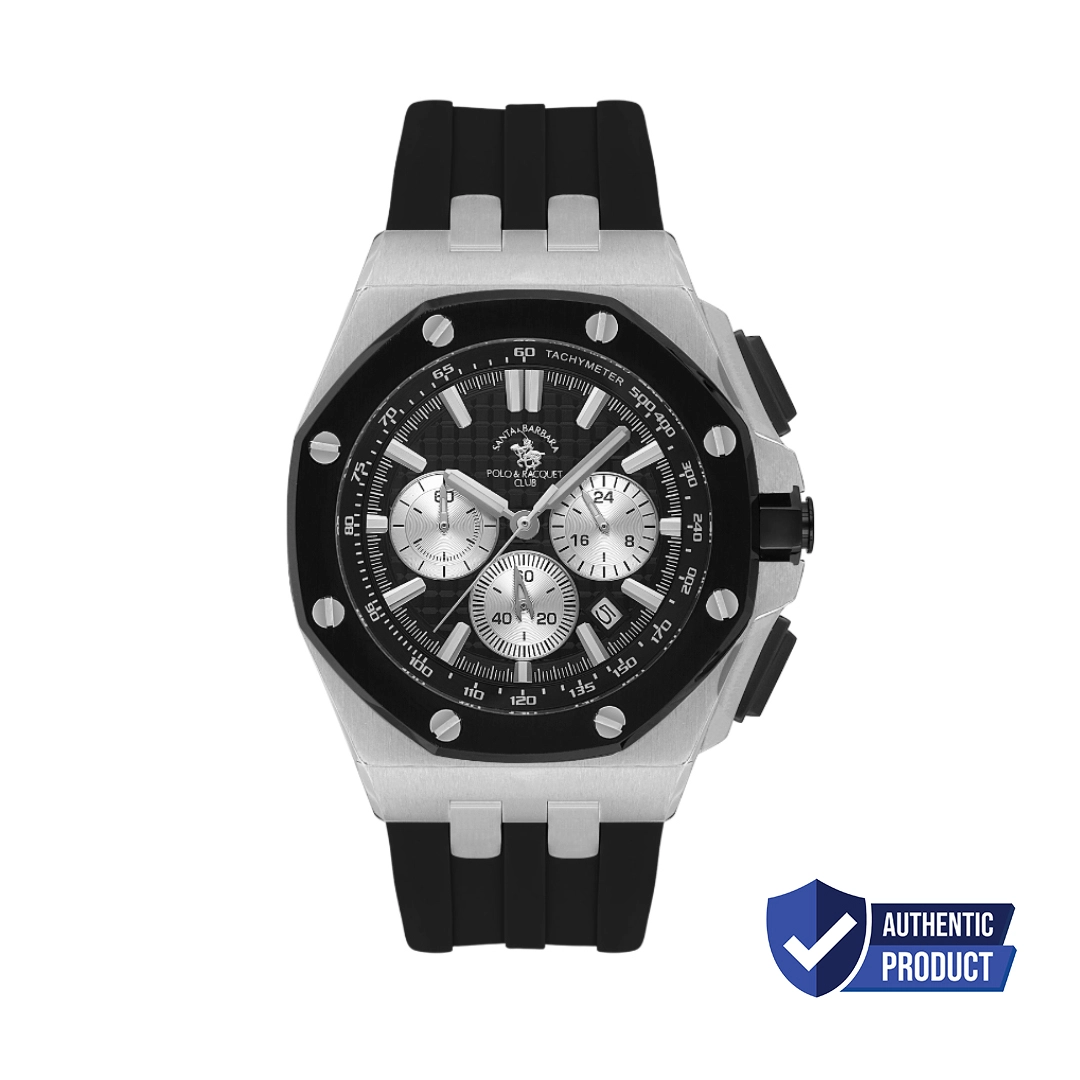 Silicone Santa Barbara Polo & Racquet Club Business Watches for Men ...