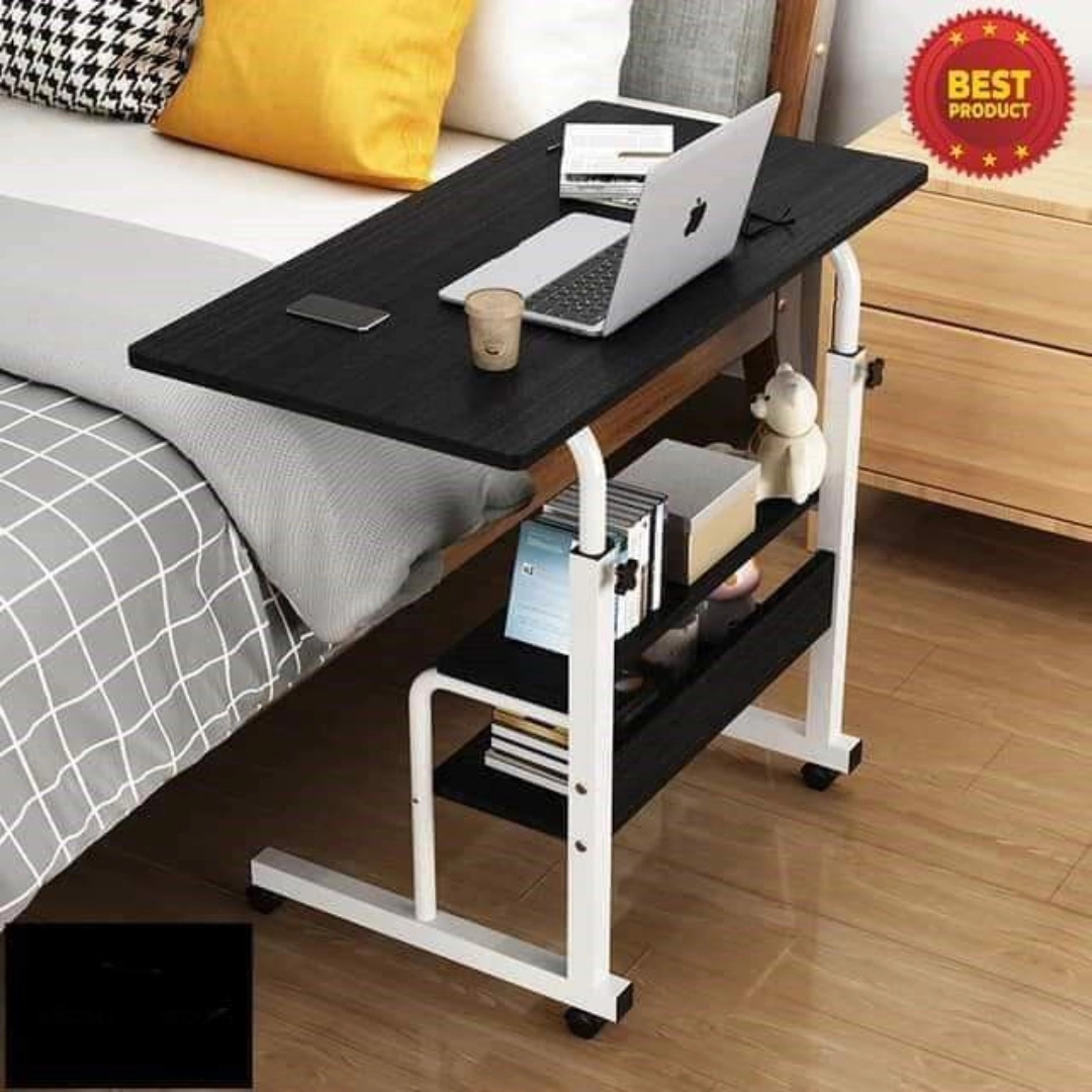 Double Layer Folding Adjustable Computer Desk, Movable Bedside ...