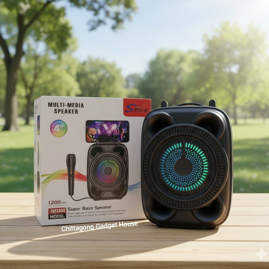 ZQS-1498 Bluetooth, USB, TF Card & FM Radio Supported 4 Inch Driver RGB ...