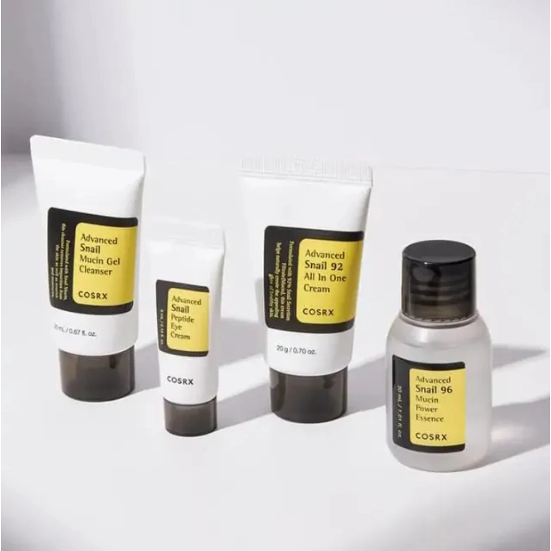 COSRX All About Snail Kit, a 4-step skincare routine