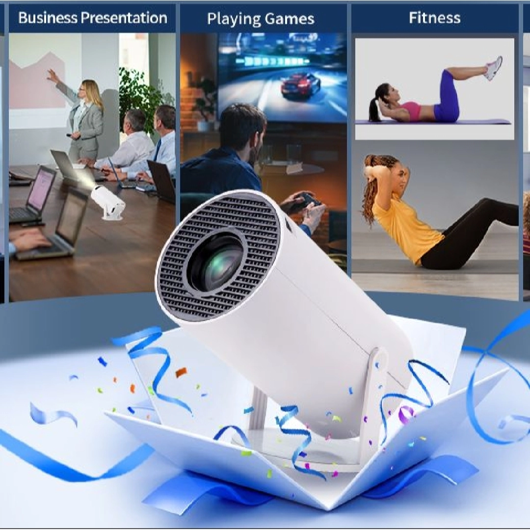 HY300PRO Android Smart Projector 4K Home Theatre WiFi Bluetooth ...
