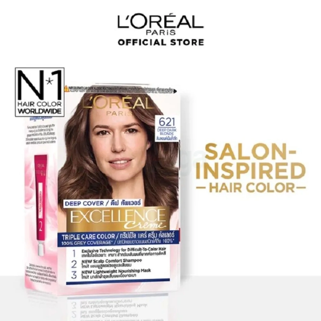Loreal Paris Excellence Creme Hair Color 621 Deep Dark Blonde