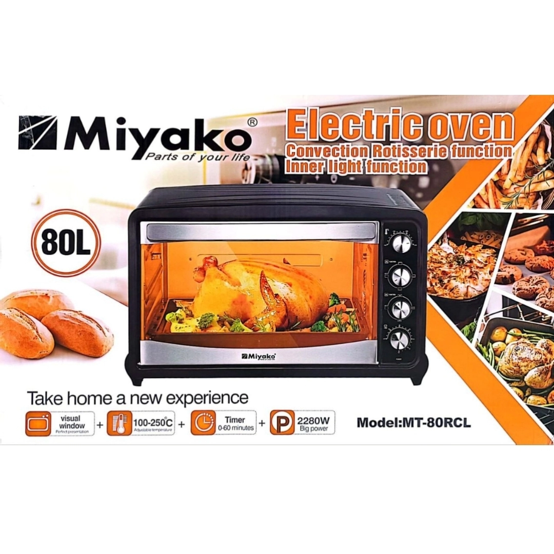 Miyako electric oven 80 liter MT-80RCL