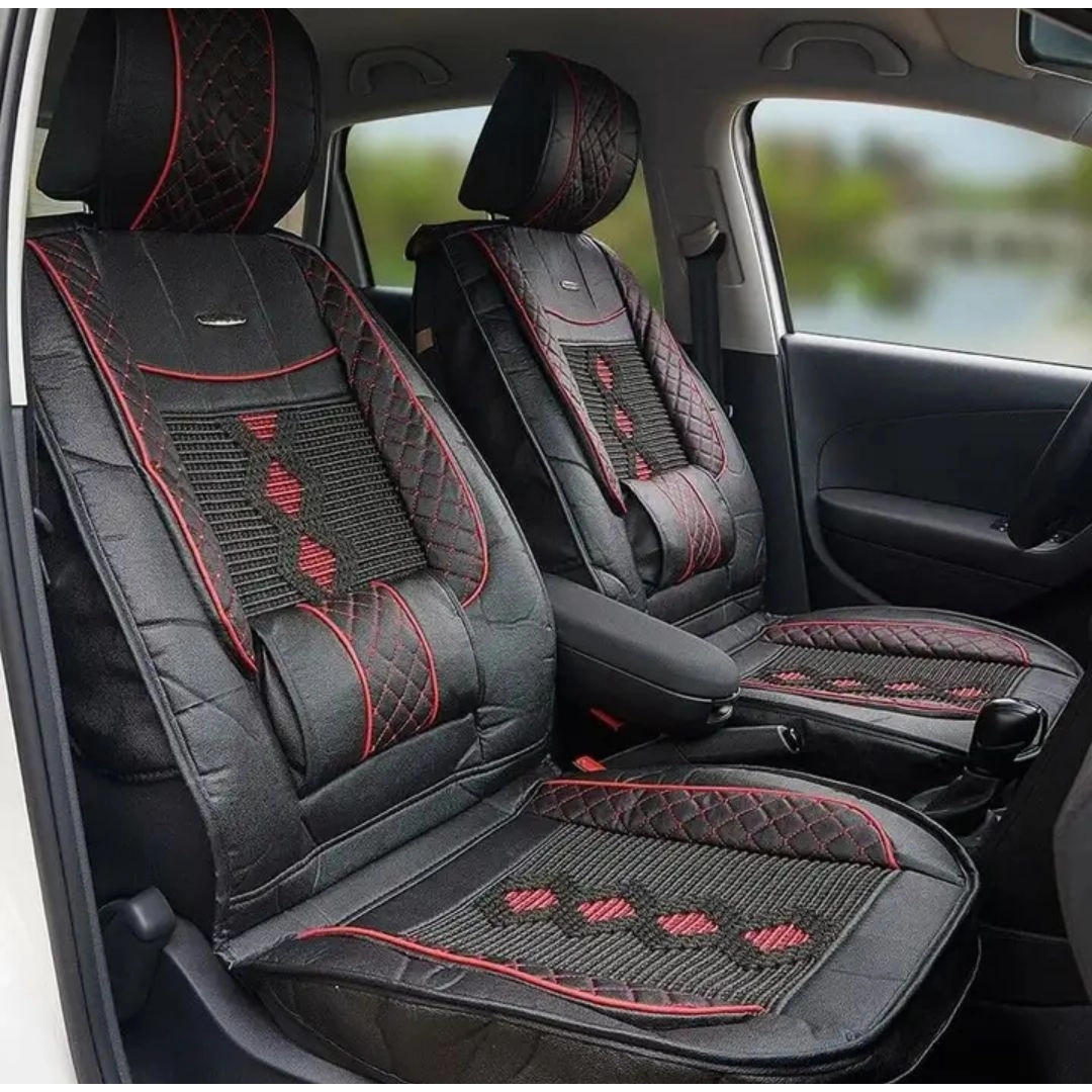 Summer 2 pc Car Front Seat Cover Cushion Breathable Pu Leather Seat ...