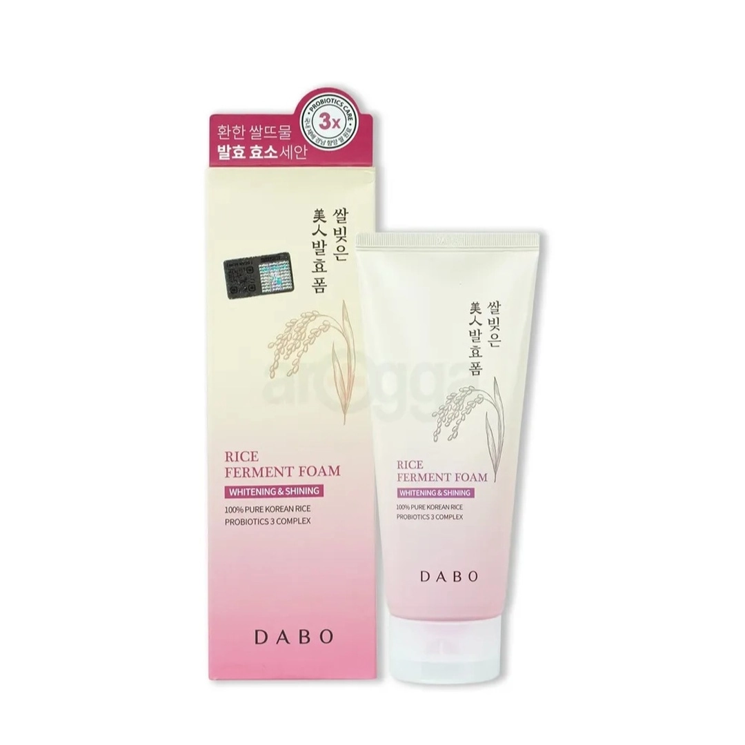 Dabo Whitening & Shining Rice Ferment Foam Face Wash 180ml