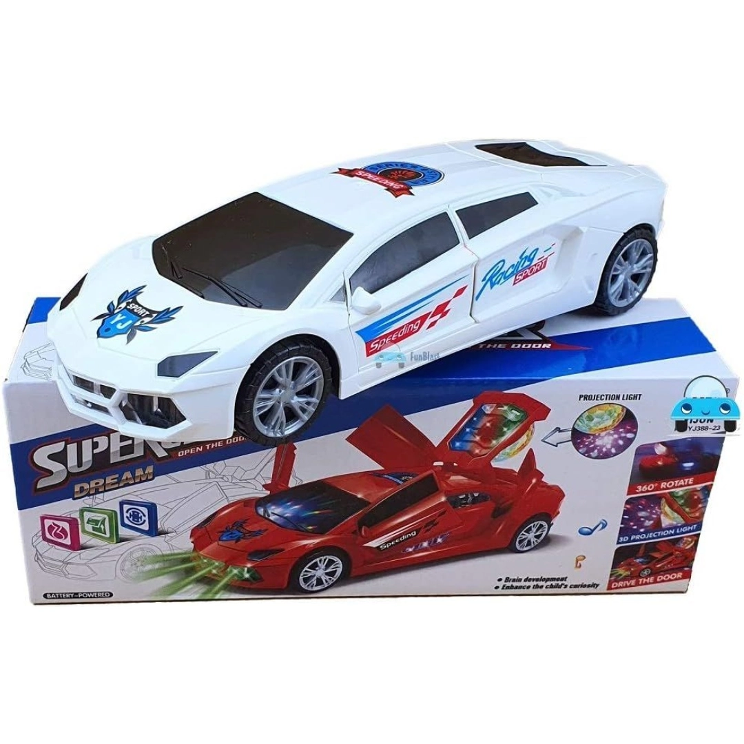 Super Car Toy Bump & Go Toy Car For Kids With 360 Degree Rotation ...
