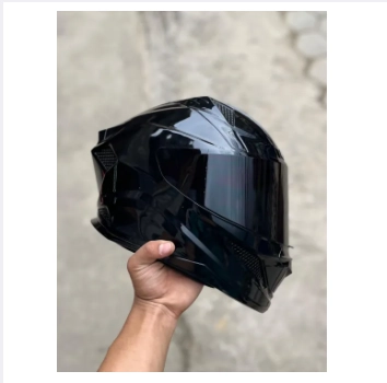STEELBIRD SHARP HELMET GLOSS BLACK FULL FACE MOTORCYCLE HELMET ISI ...