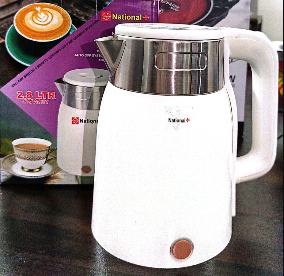 National Plus Double Layer Electric Kettle – 2.8L Capacity