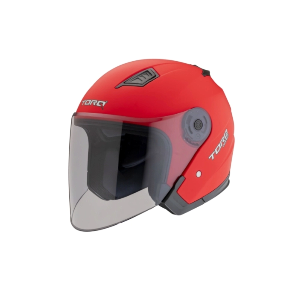 TORQ Alpha Solid - Matt Red Half Face Bike Helmet