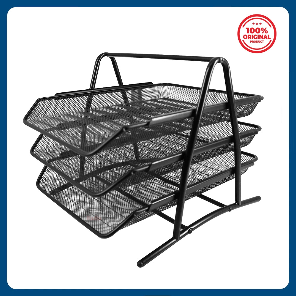 Metal 3 Layer Document Tray File Basket Documents Management File Tray