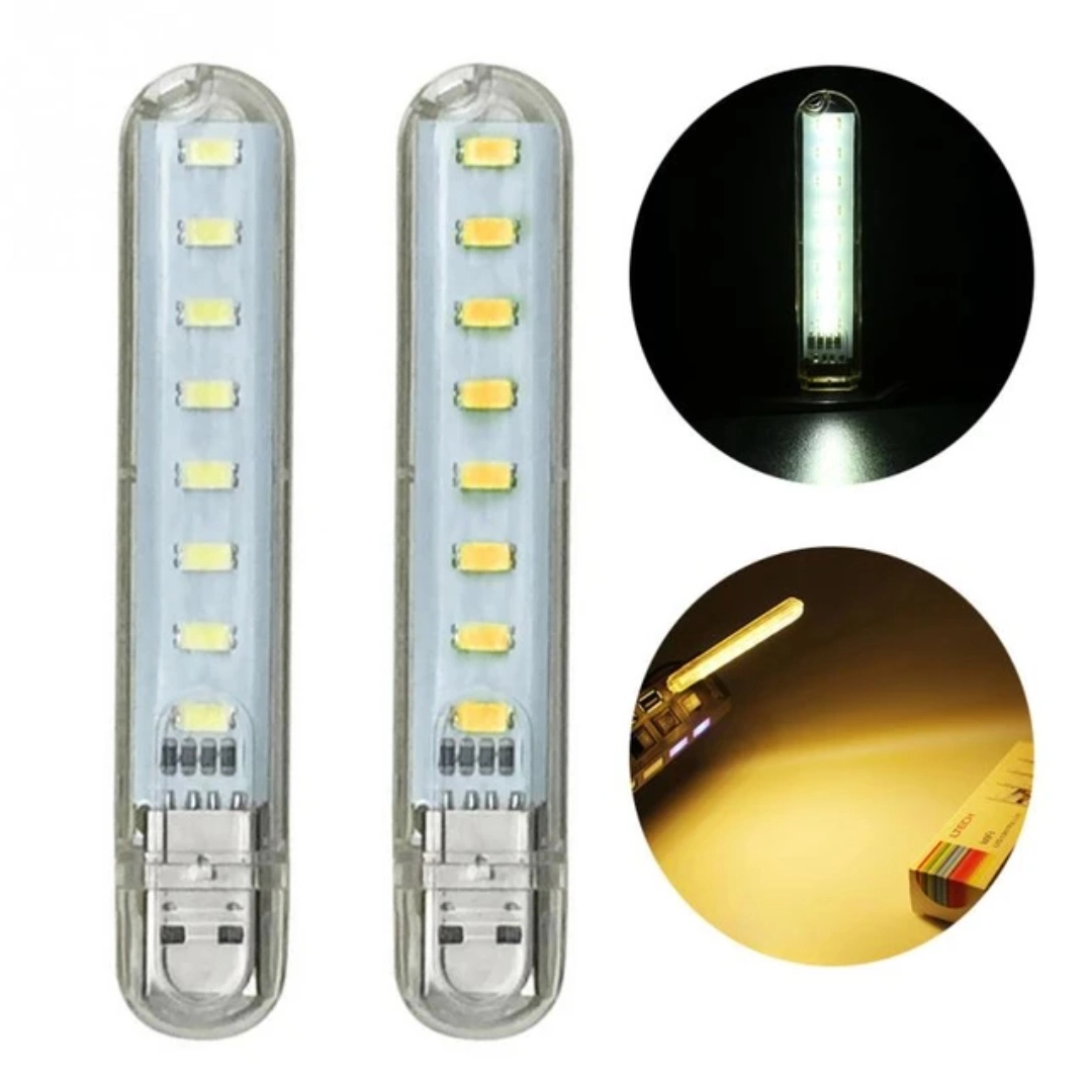 Mini Portable USB 8 LED Light Pen Drive Style LED Light Table Desk 5V ...