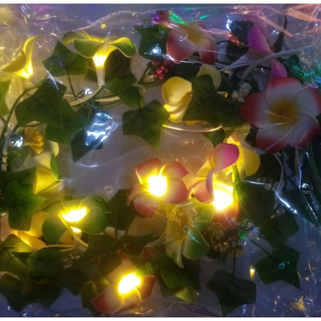 Wood Rose Flower Fairy Decorative Lights Golden String Fairy Lights ...