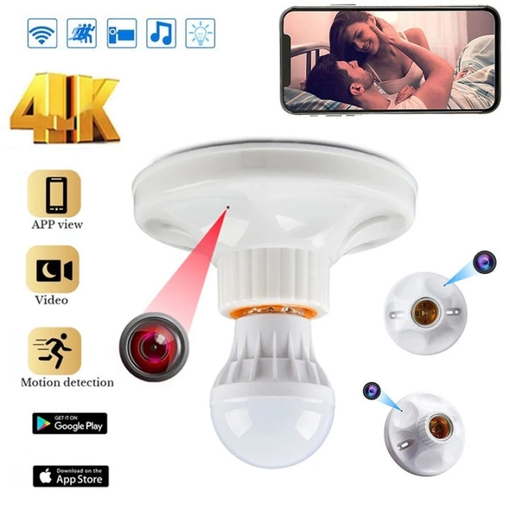 Bulb Holder IP Camera Live Security CCTV Camera Like A Mini Camera