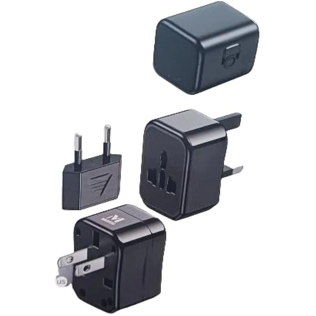 Universal Travel Socket Adapter, 10A, 2500W, 3-in-1, Multiple Country ...