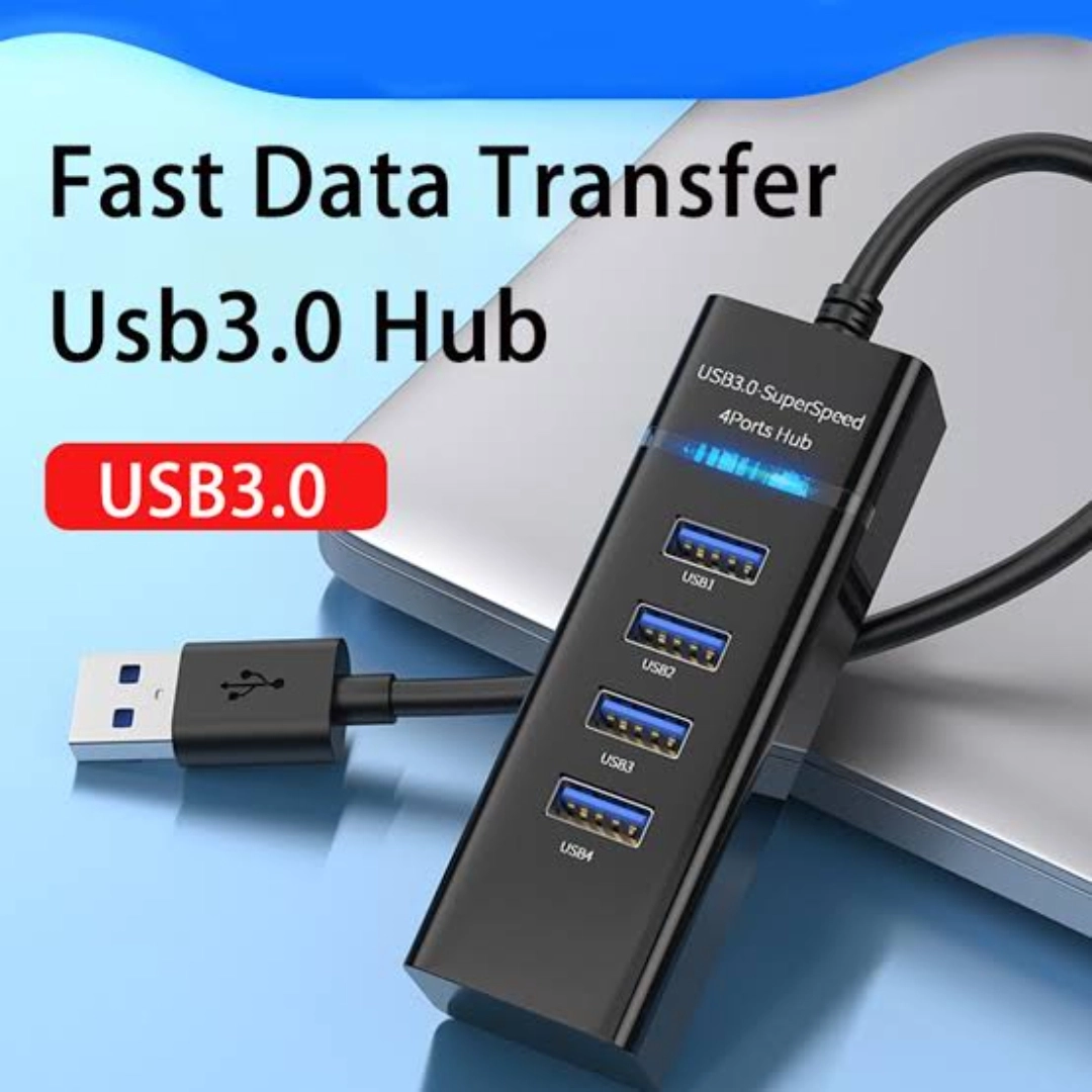 Usb hub 3. 0. 4 port usb hub black ( havy duty)