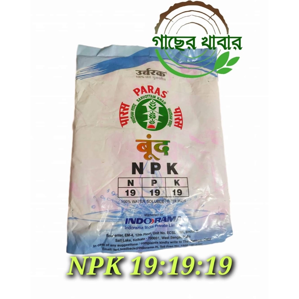 NPK 19 19 19 250 gm repack fertilizer For Plants Water Soluble Fertilizer VEGETABLES FLOWER ...