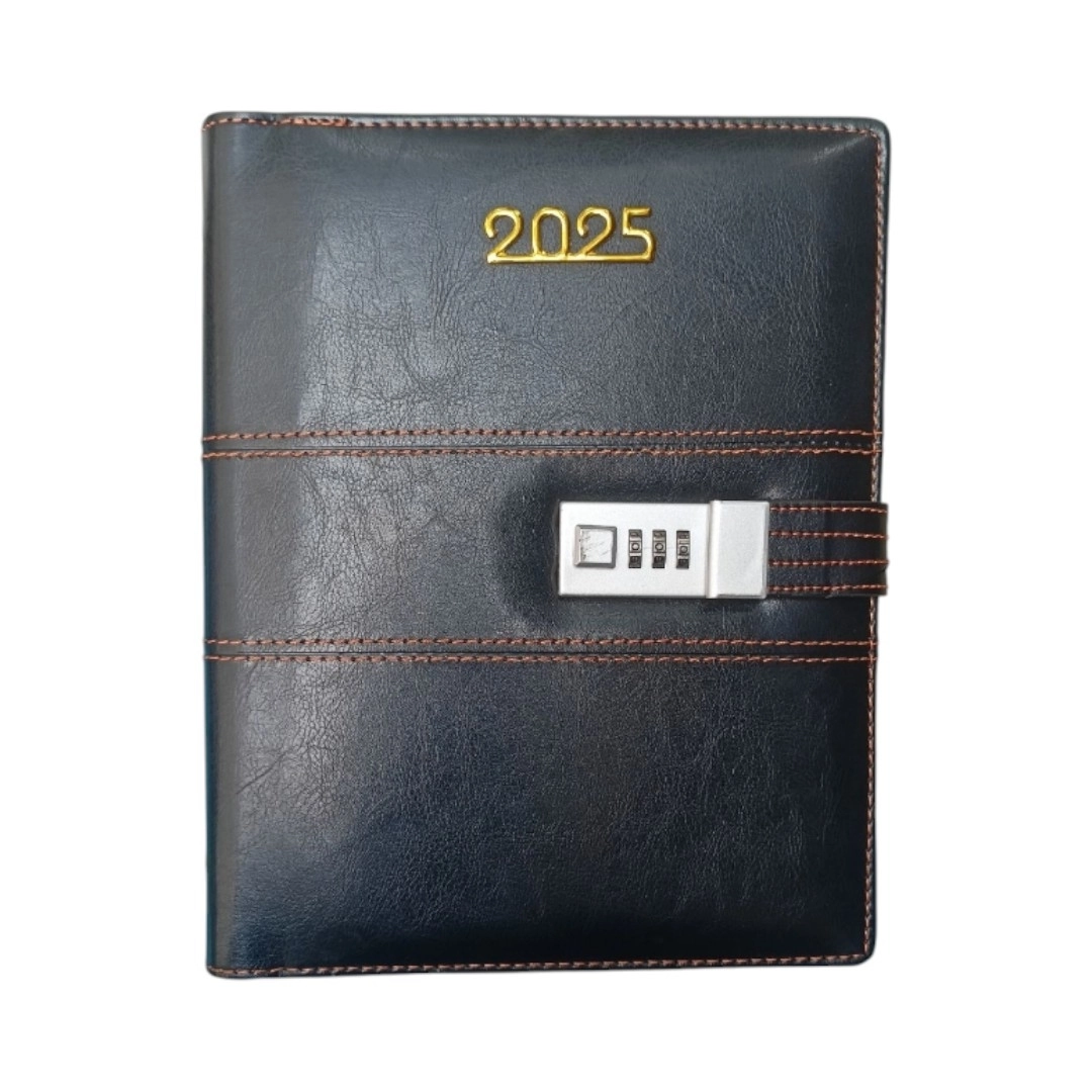 Security Lock Executive 6 Ring Diary 2024 with pen and changable Number ...