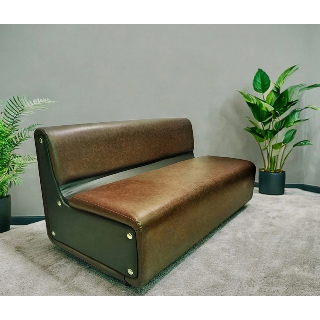 Wood and Foam Rexin Sofa For Home and Office Use.