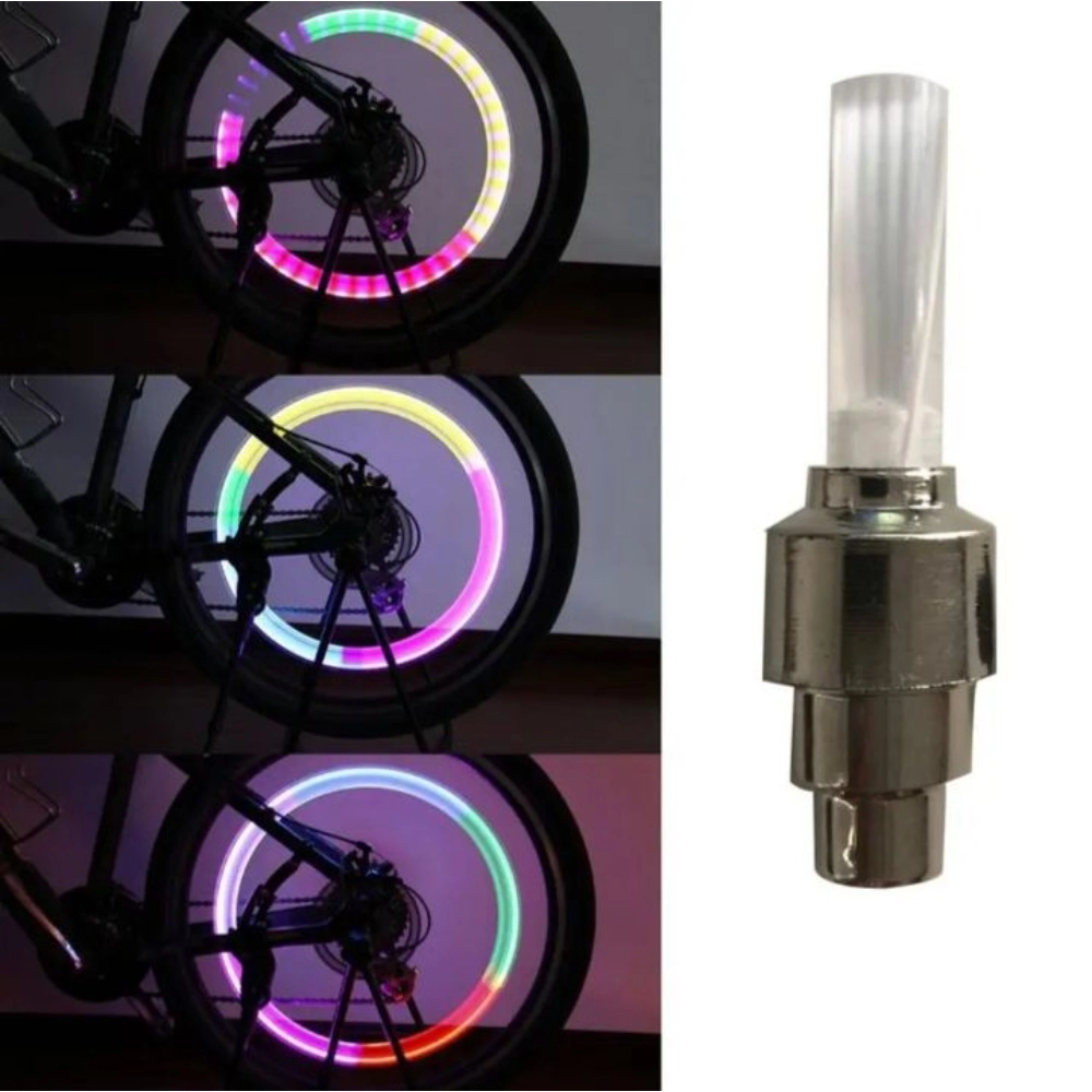 1 pcs Bike Bicycle Wheel Valve Stem Cap Tire LED Light, Motion ...