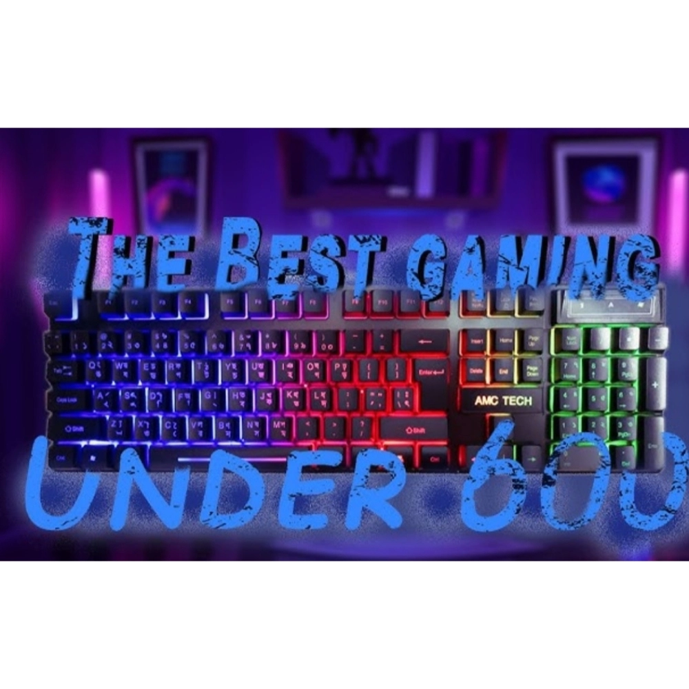 AMC Tech K23 Gaming Keyboard – Rainbow Backlit Ergonomic Design