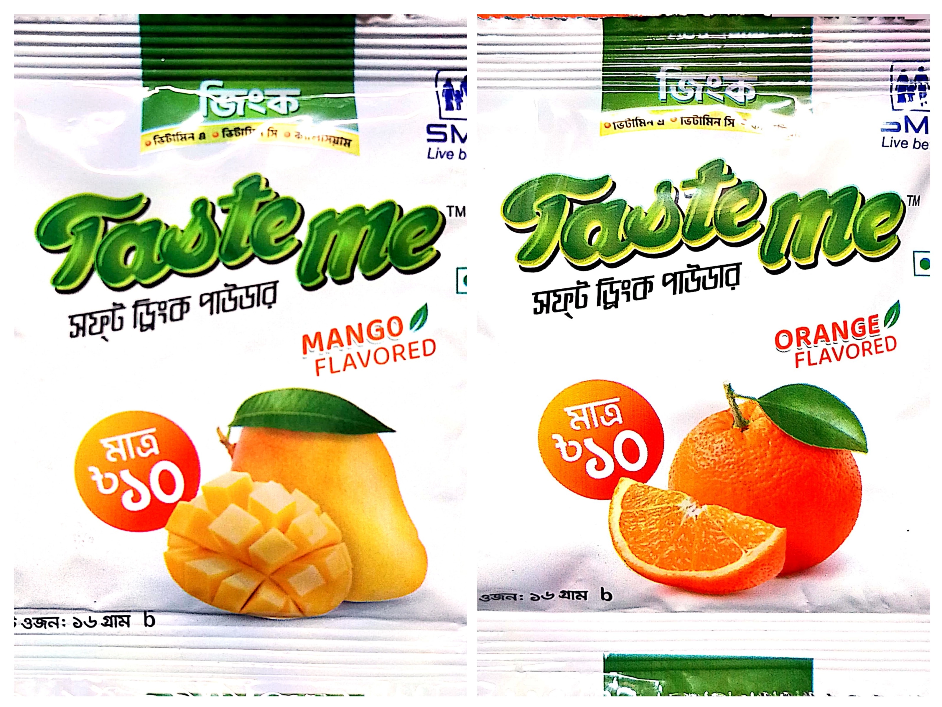SMC Taste Me™ Combo Pack – Mango / Orange Flavored Soft Drink Powder (2 ...