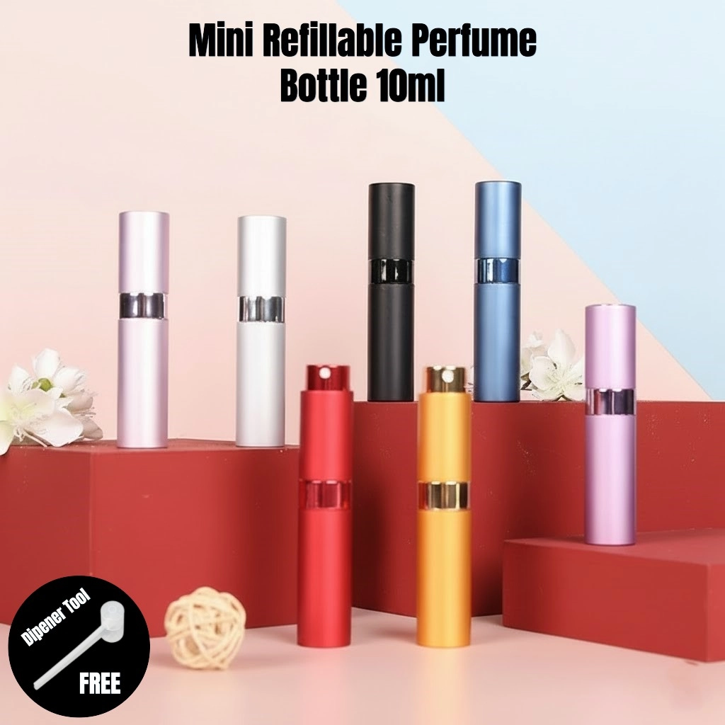 Mini Refillable Perfume Bottle 10ml + Free Perfume Dipener Tool ...
