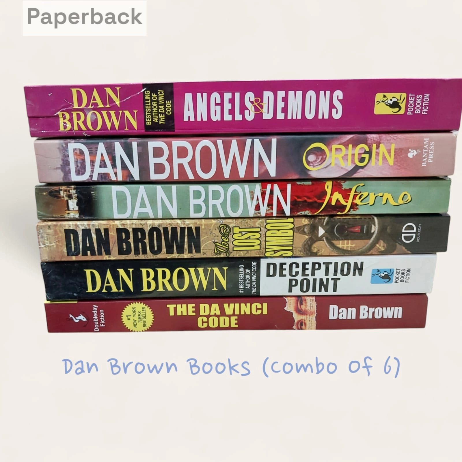 Robert Langdon Series Collection 6 Books Set By Dan Brown - Yellow ...
