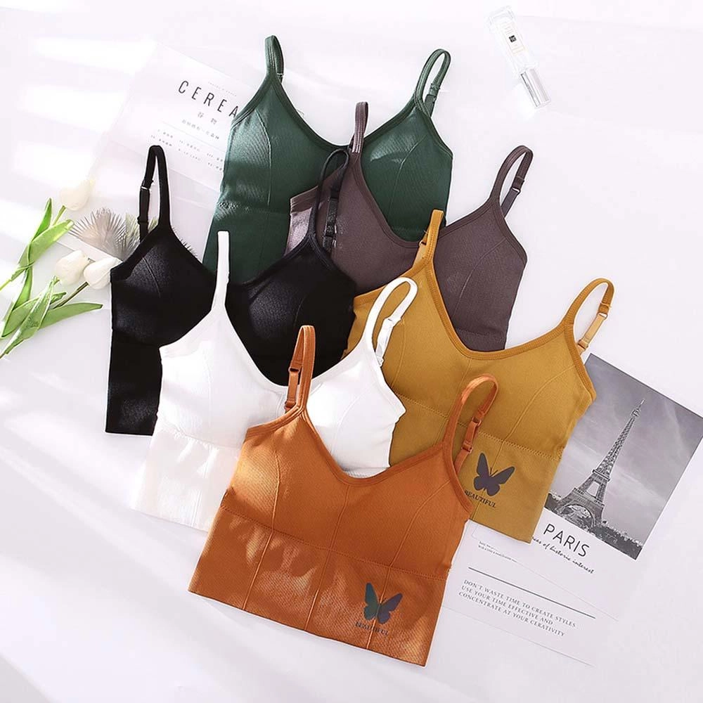 New Ladies Tube Tops Sexy Crop Top Knitted Underwear Backless Camisoles ...
