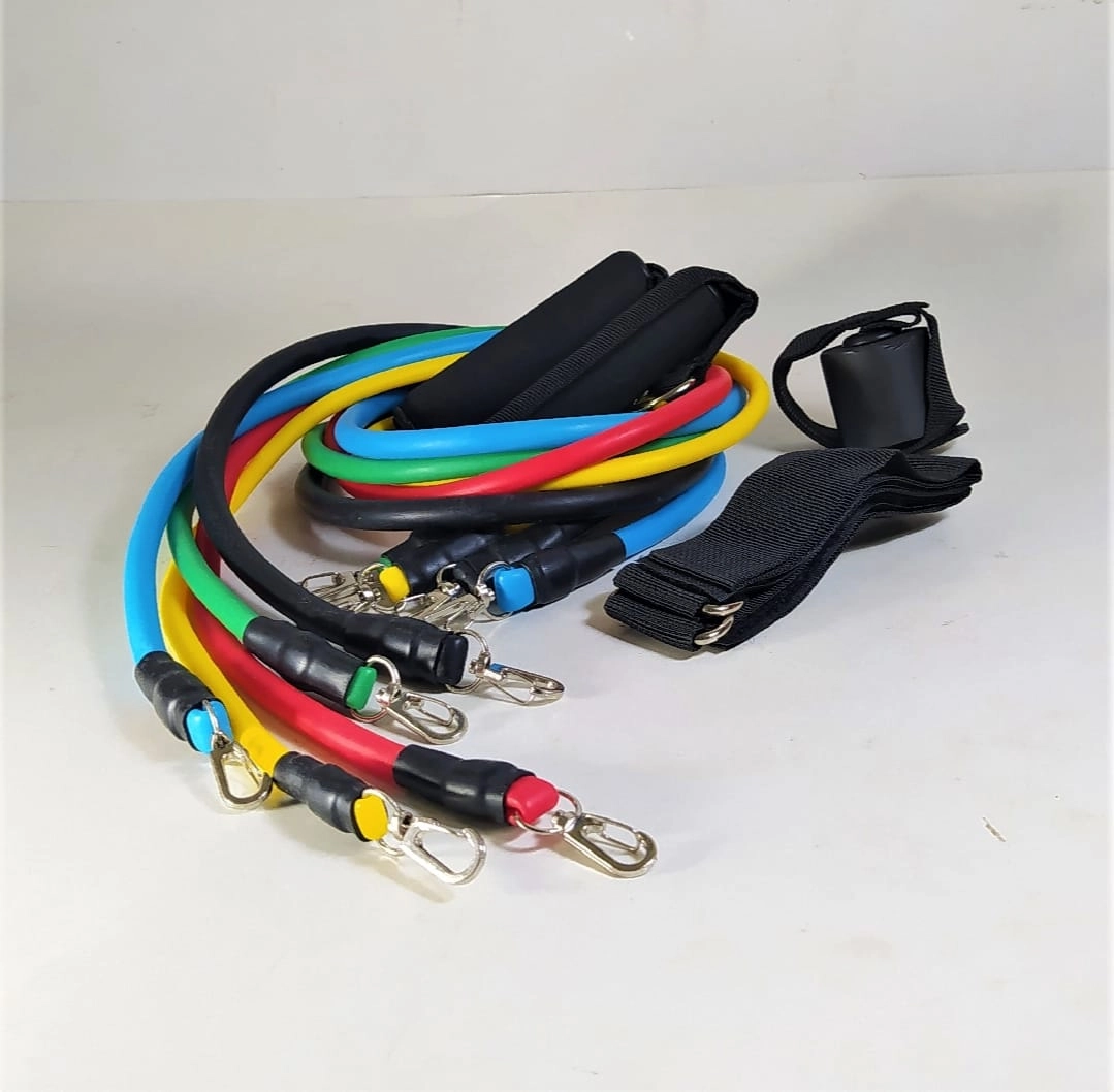 Resistance Bands Set, Including 5 Stackable Exercise Bands of 11 ...