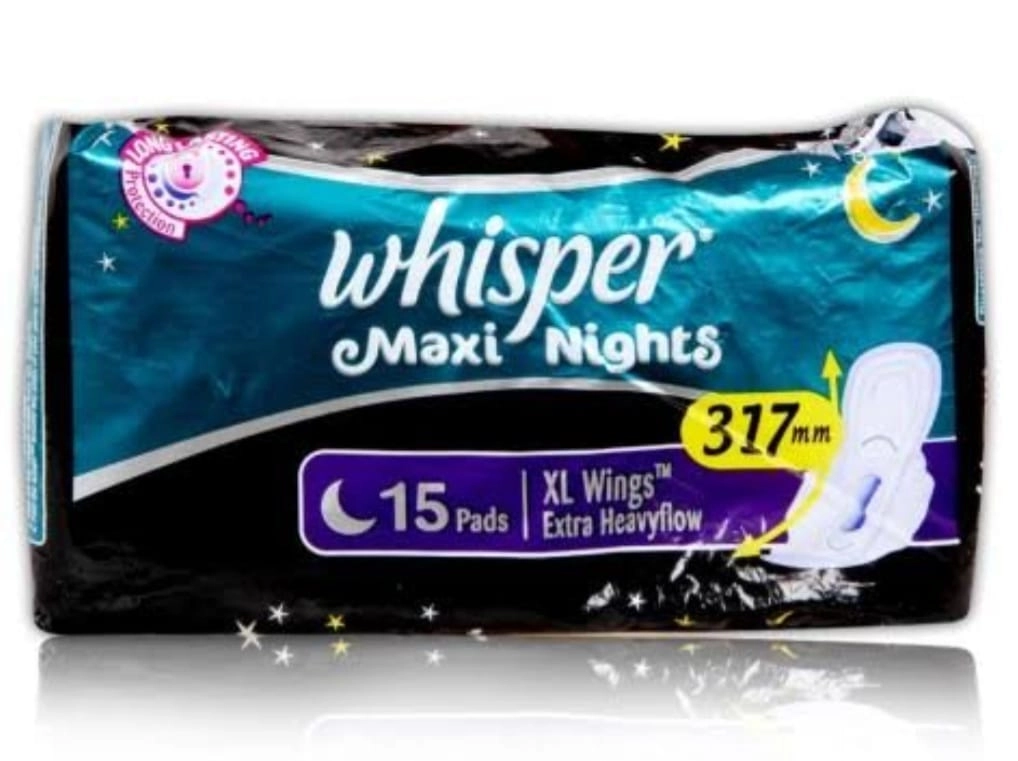 Whisper Maxi Nights Wings Heavy Flow , XL+ 7 Napkins - pad