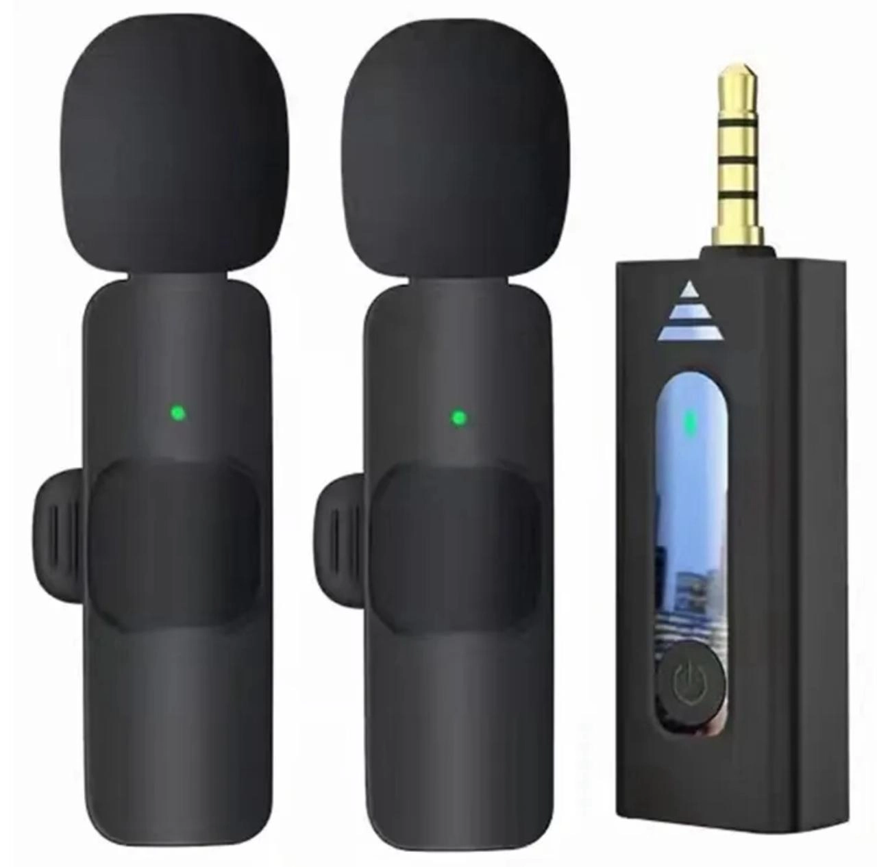 K35 Dual Wireless Microphone 3.5mm Supported for Camera, Sound card ...