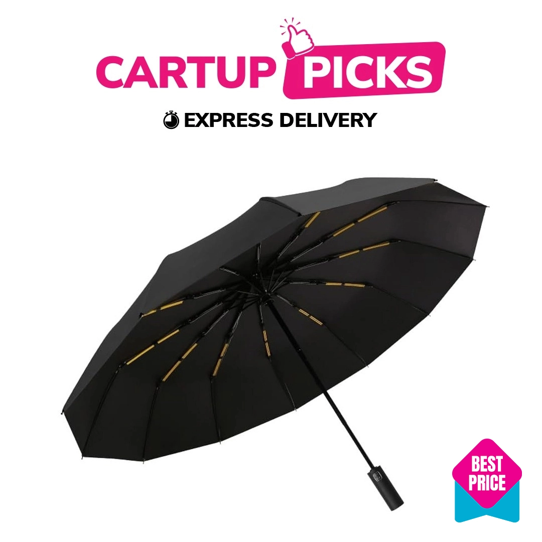 Premium BMW 12 Ribs Umbrella | Auto Open & Close | UV Protected | BMW ...
