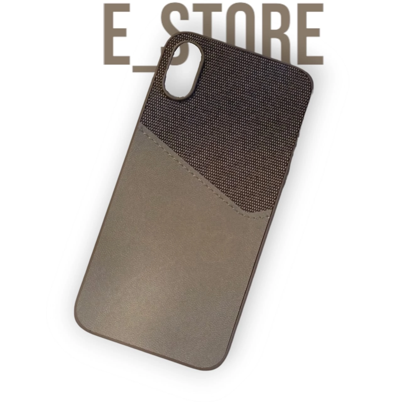 For Apple iPhone X / XS Back Cover Case (Dual PU Leather Stitch ...