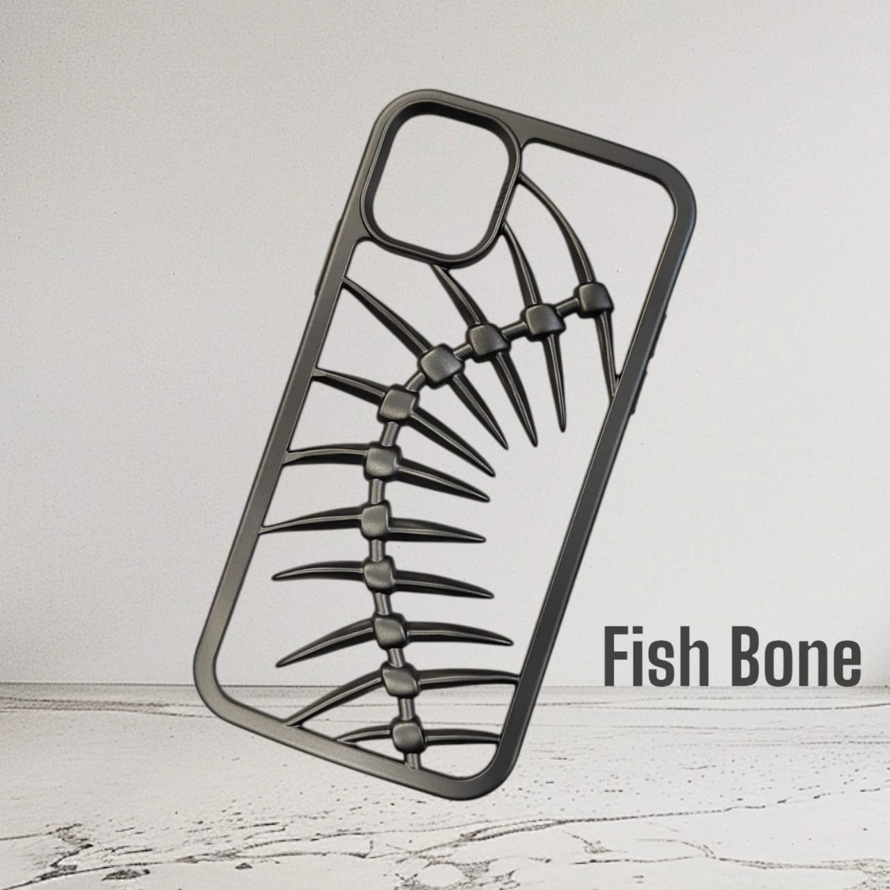For Apple iPhone 14 New 3D Fish Bone pattern Fashion Hollow Slim ...