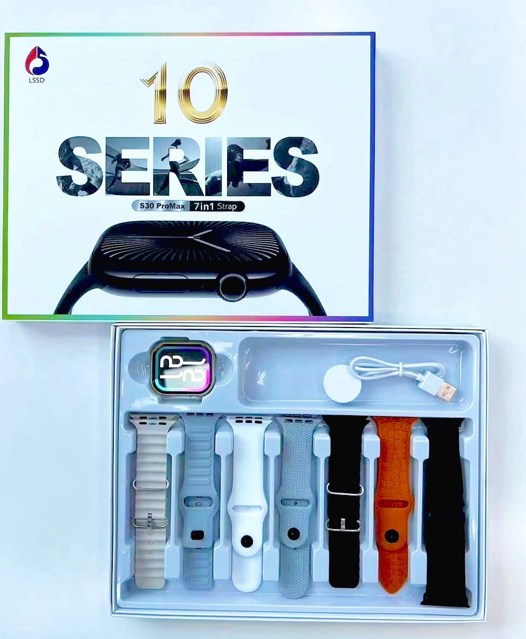 S30 Promax Series 10 Smart Watch – 7 Straps