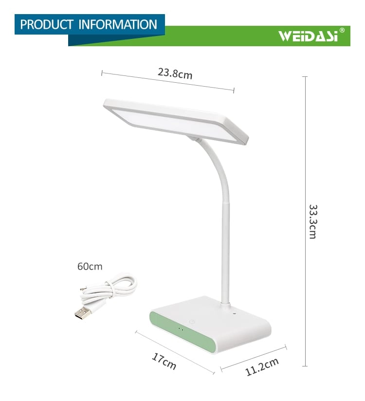 Weidasi WD-6047 Rechargeable led Desk Folding Table Lamp Office Bedroom ...