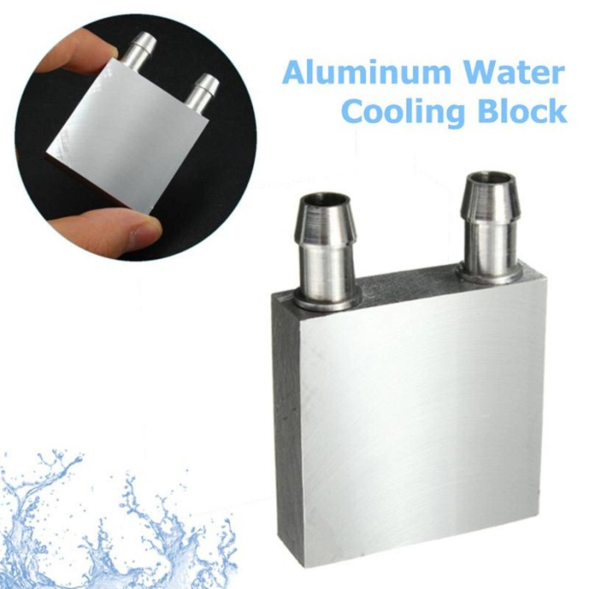 Water Cooling Block 40x40mm Aluminum For TEC Peltier Plate