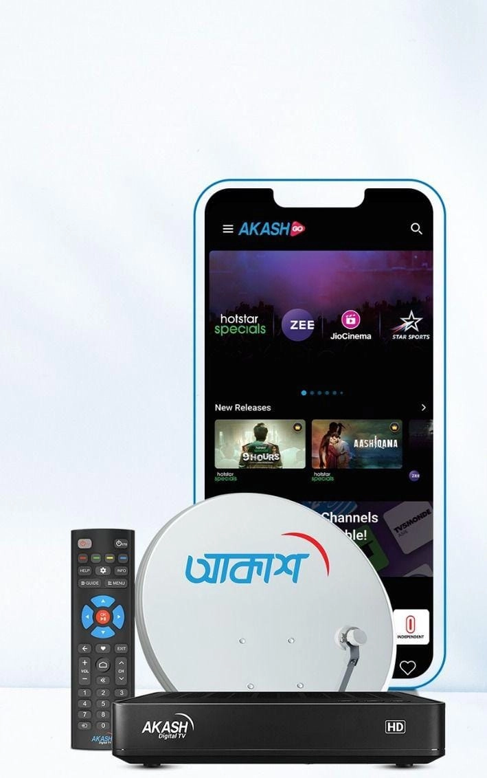 AKASH HD Connection with 12 Months Package + 3 Months Free Subscription
