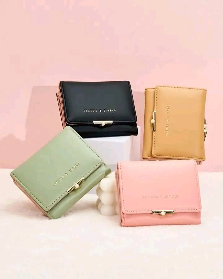 Simple Solid Color Women Mini Wallet