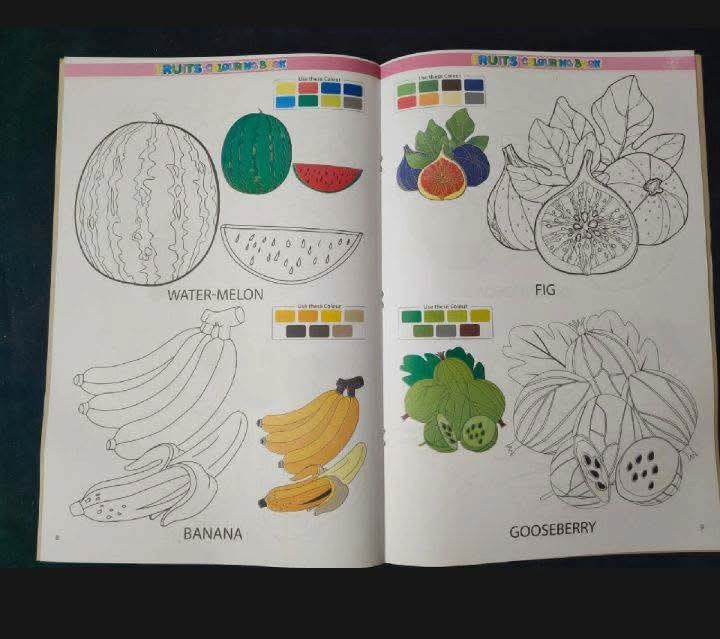 New Children Big Size Coloring Book Drawing Books for Kids Colorful ...