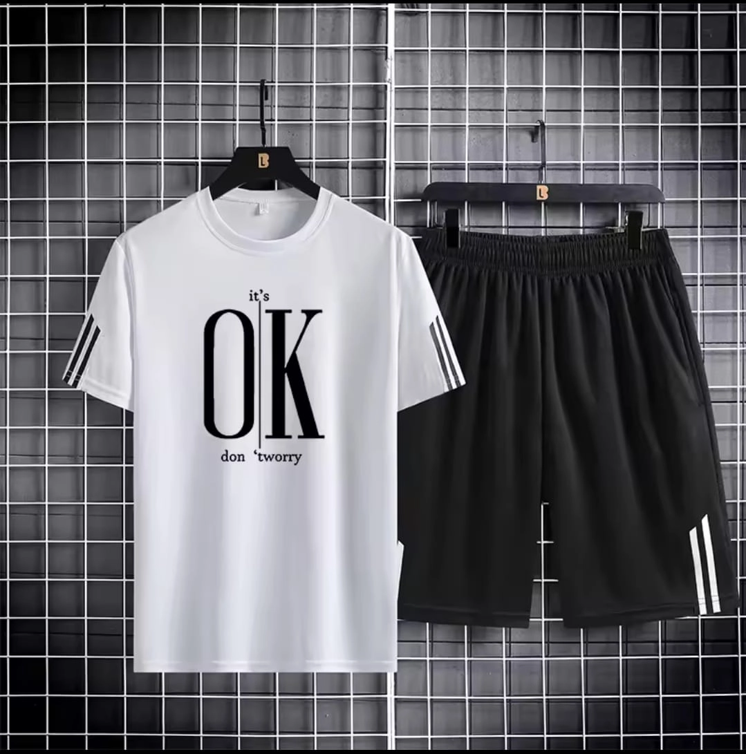 2026 New Mesh Fabric T Shirt Combo Set For Men
